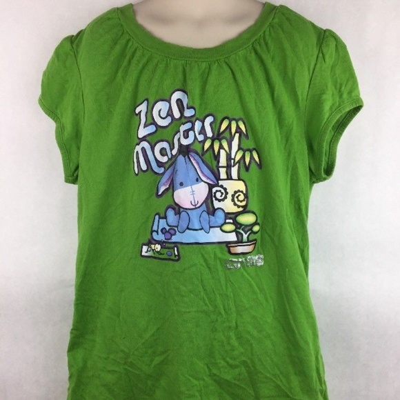 Disney | Shirts & Tops | Disney Cuties Kids Green Cartoon Eeyore Shirt ...